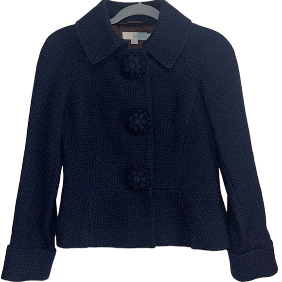 Boden | Jackets & Coats | Boden The Fifites Navy Wool Tweed Flower ...